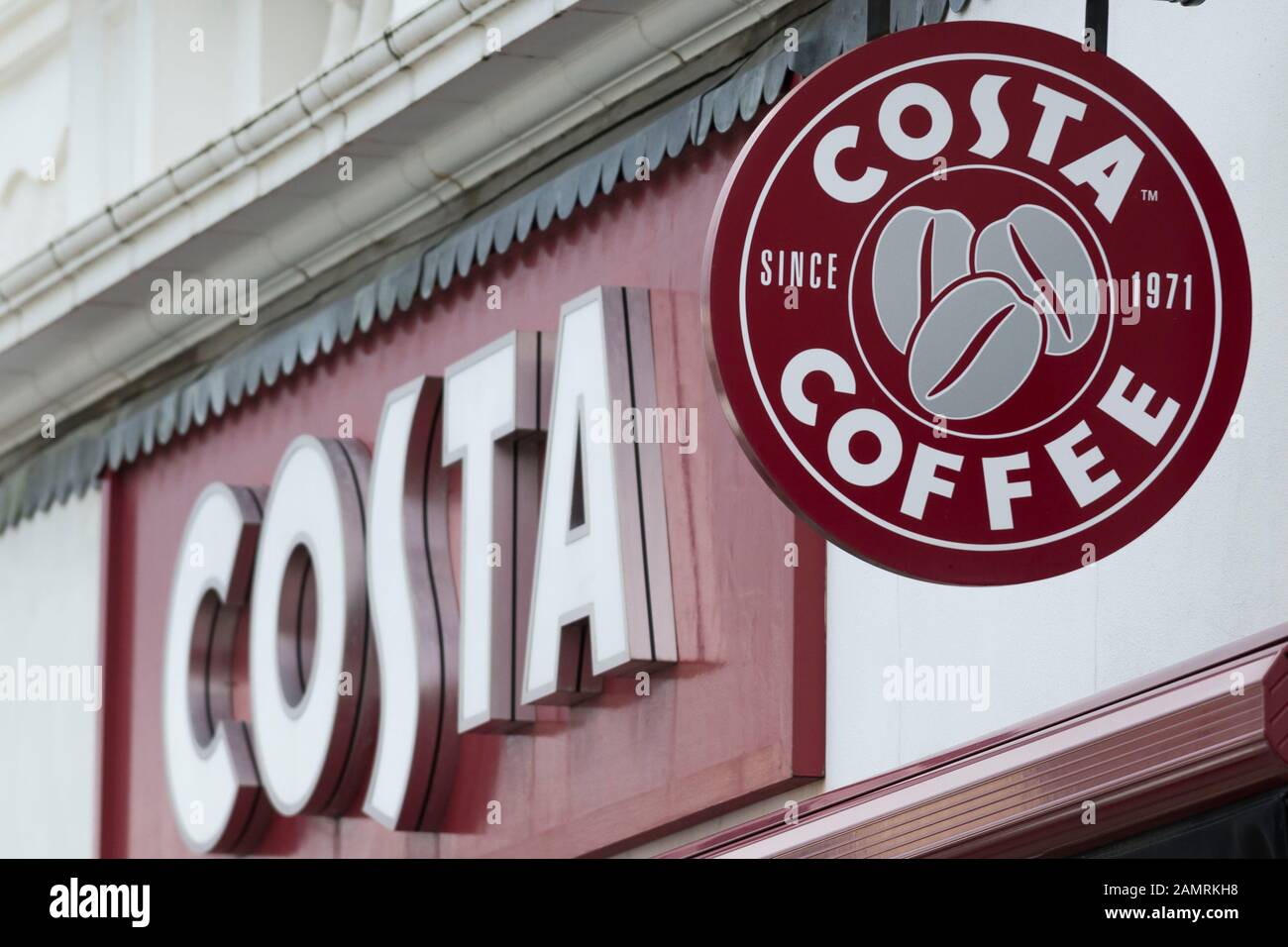 Costa Coffee sign in the UK Stock Photo - Alamy