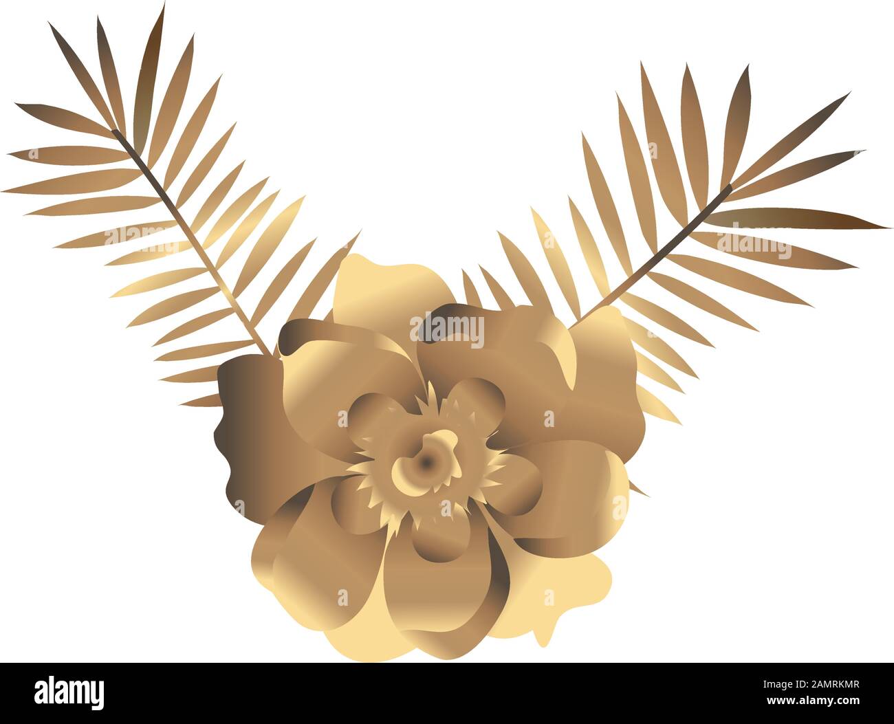 Golden leave pattern Stock Vector Images - Alamy
