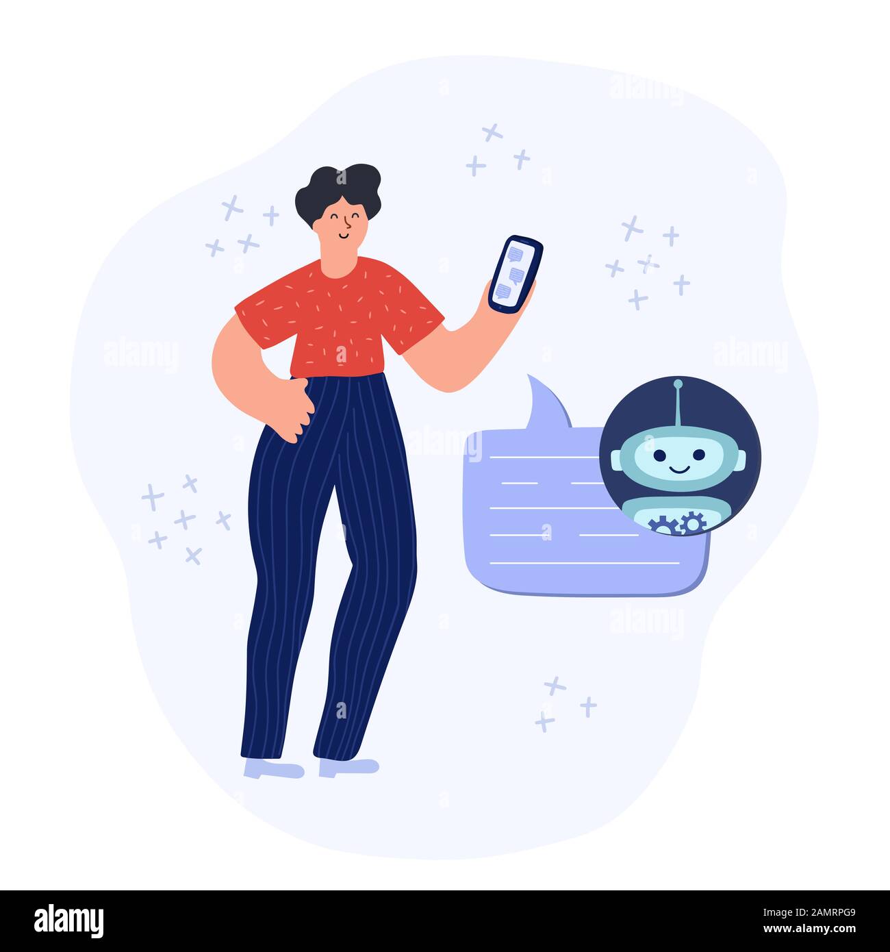 Chatbot application Cut Out Stock Images & Pictures - Alamy