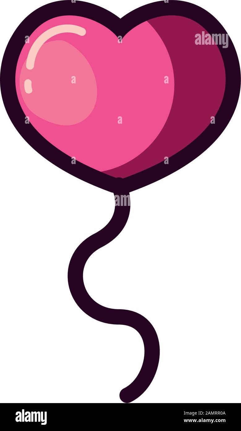 Heart balloon design of love passion romantic valentines day wedding ...