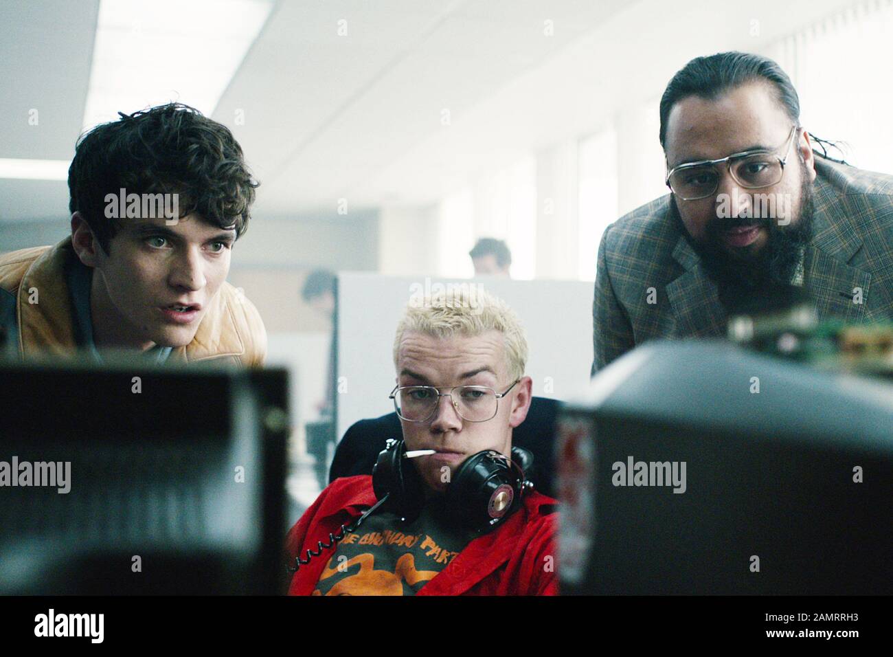 BLACK MIRROR: BANDERSNATCH, from left: Fionn Whitehead, Will Poulter, Asim Chaudhry, 2018 ...