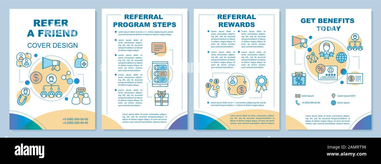 Refer a friend cover design brochure template layout. Flyer, booklet ...