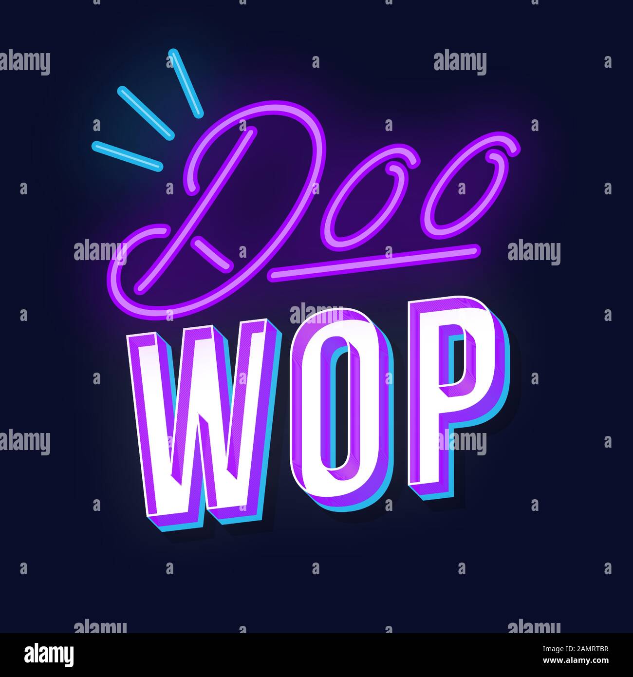 Doo wop Stock Vector Images - Alamy