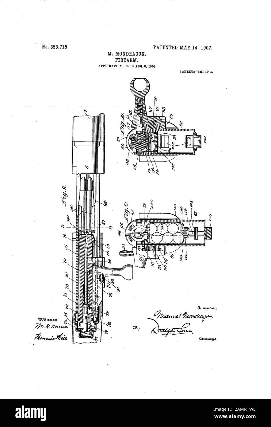 mondragon patent rifle; 5 April 2012; Manuel Modragon; Manuel Modragon ...