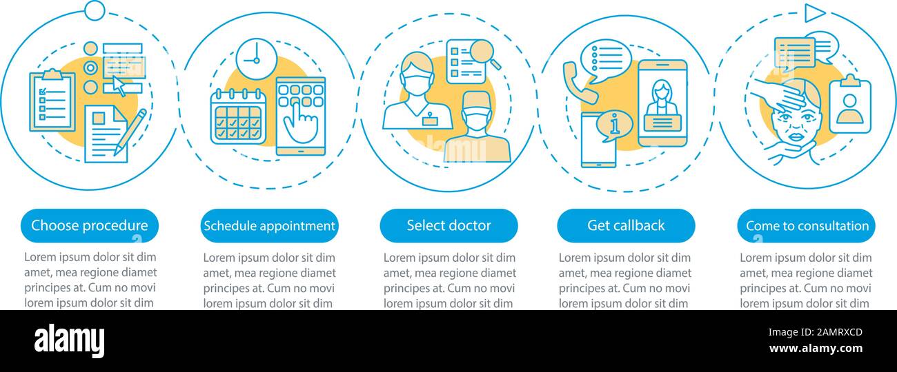 Clinic center appointment infographic template. Business presentation ...