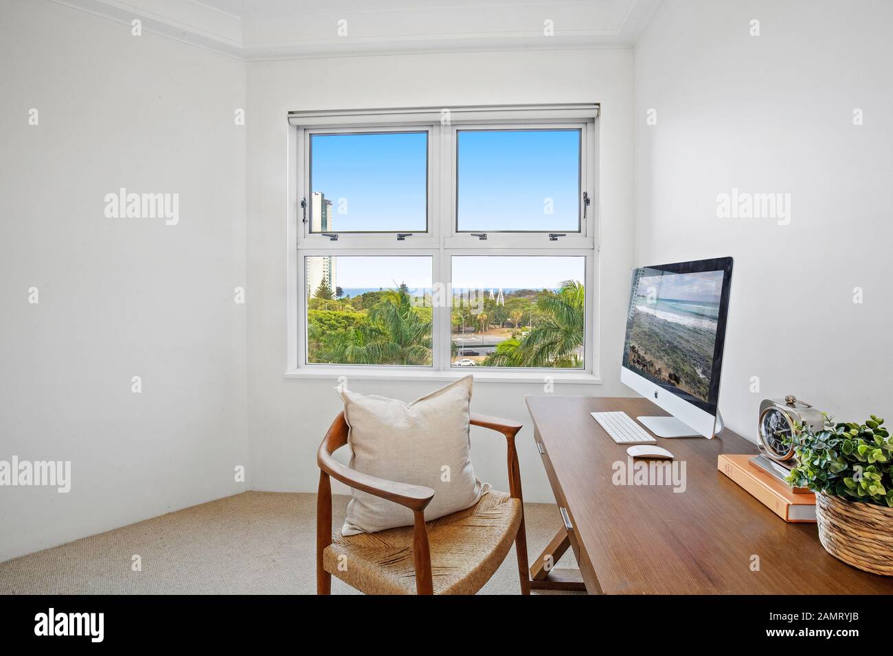 Home Office with ocean view Stock Photo - Alamy