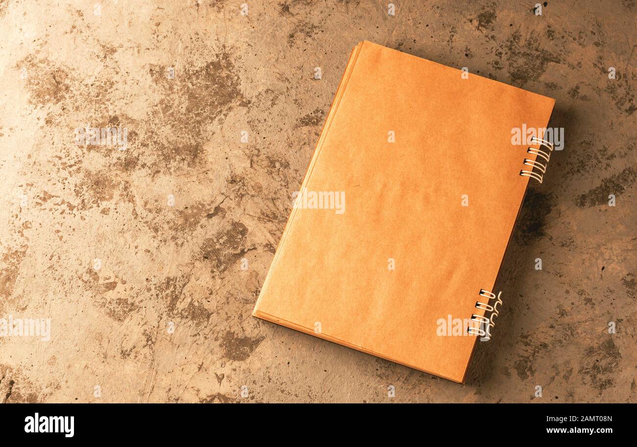 copybook lies on the table in open form. Layout for writing text ...