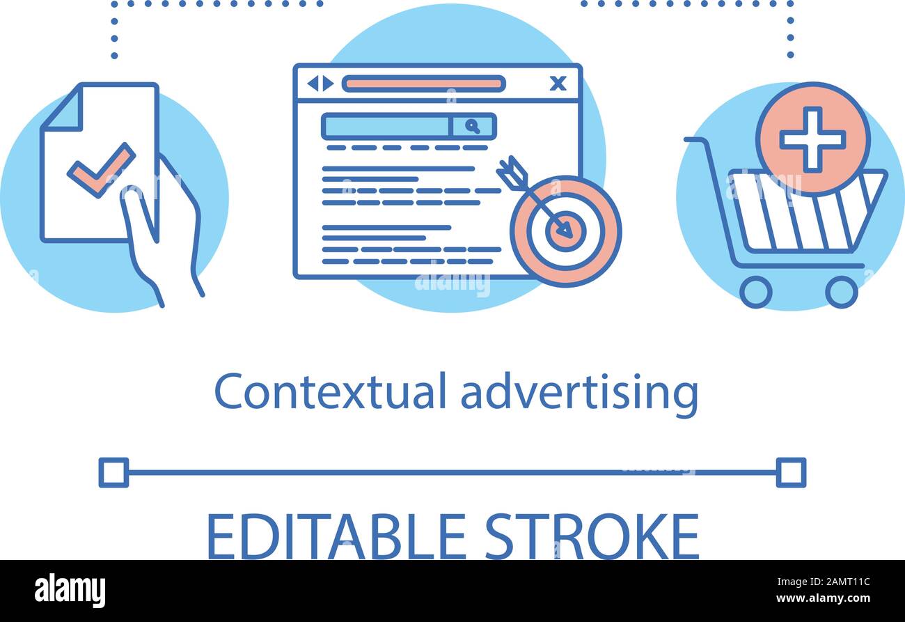 Contextual advertising concept icon. Element of marketing and business ...