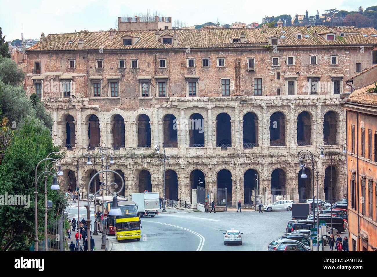 famous ancient Marcello Theater in Rome Stock Photo - Alamy