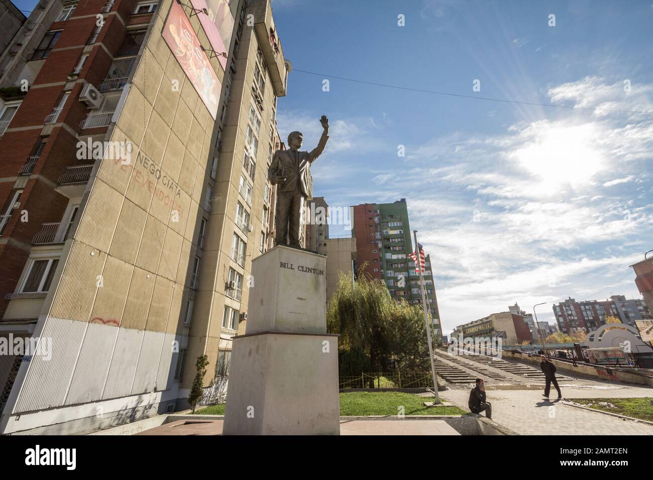 PRISHTINA, KOSOVO - NOVEMBER 13, 2016: Bill Clinton Statue on Bill ...