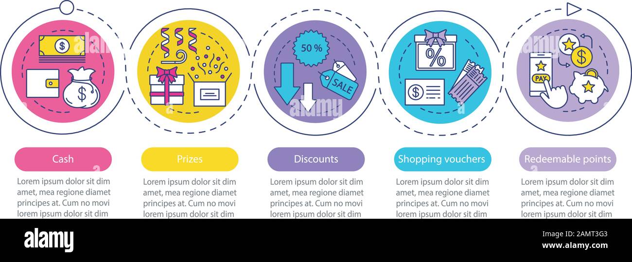 Referral rewards vector infographic template. Business presentation ...
