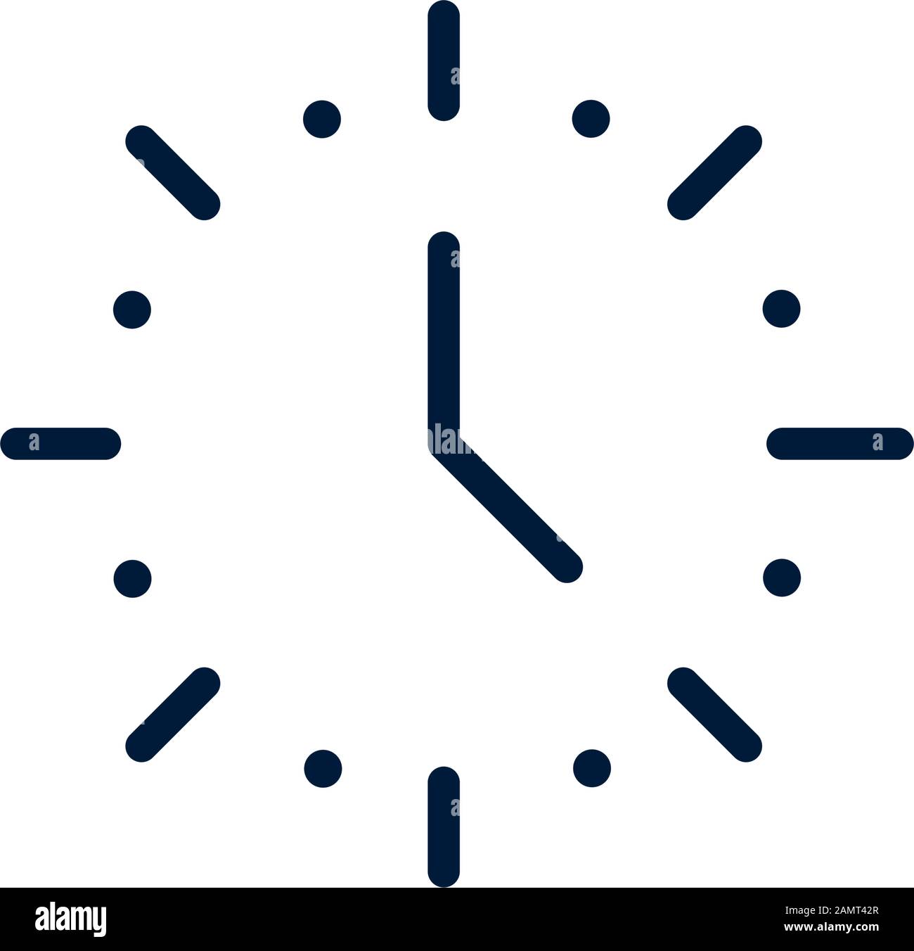 time clock hour date linear design on white background vector ...