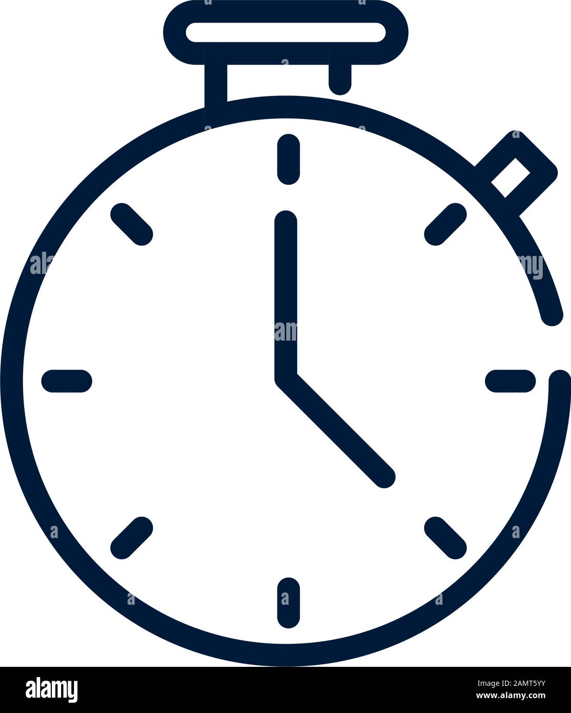 time chronometer clock linear design on white background vector ...