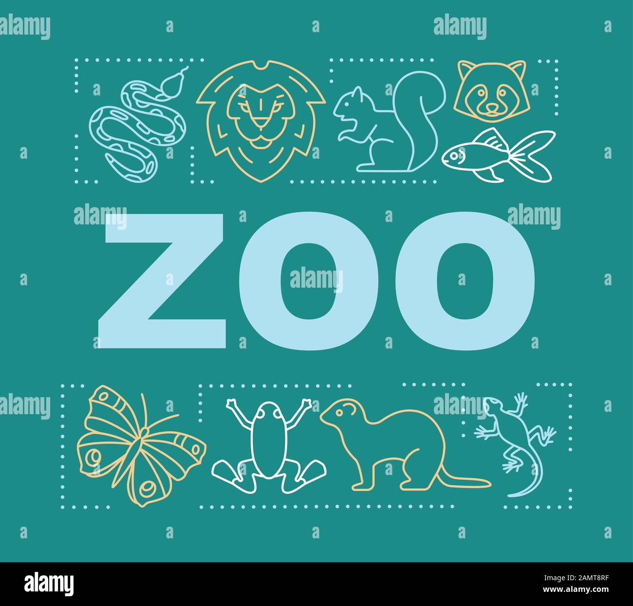 Zoo word concepts banner. Family time together. Animal park ...