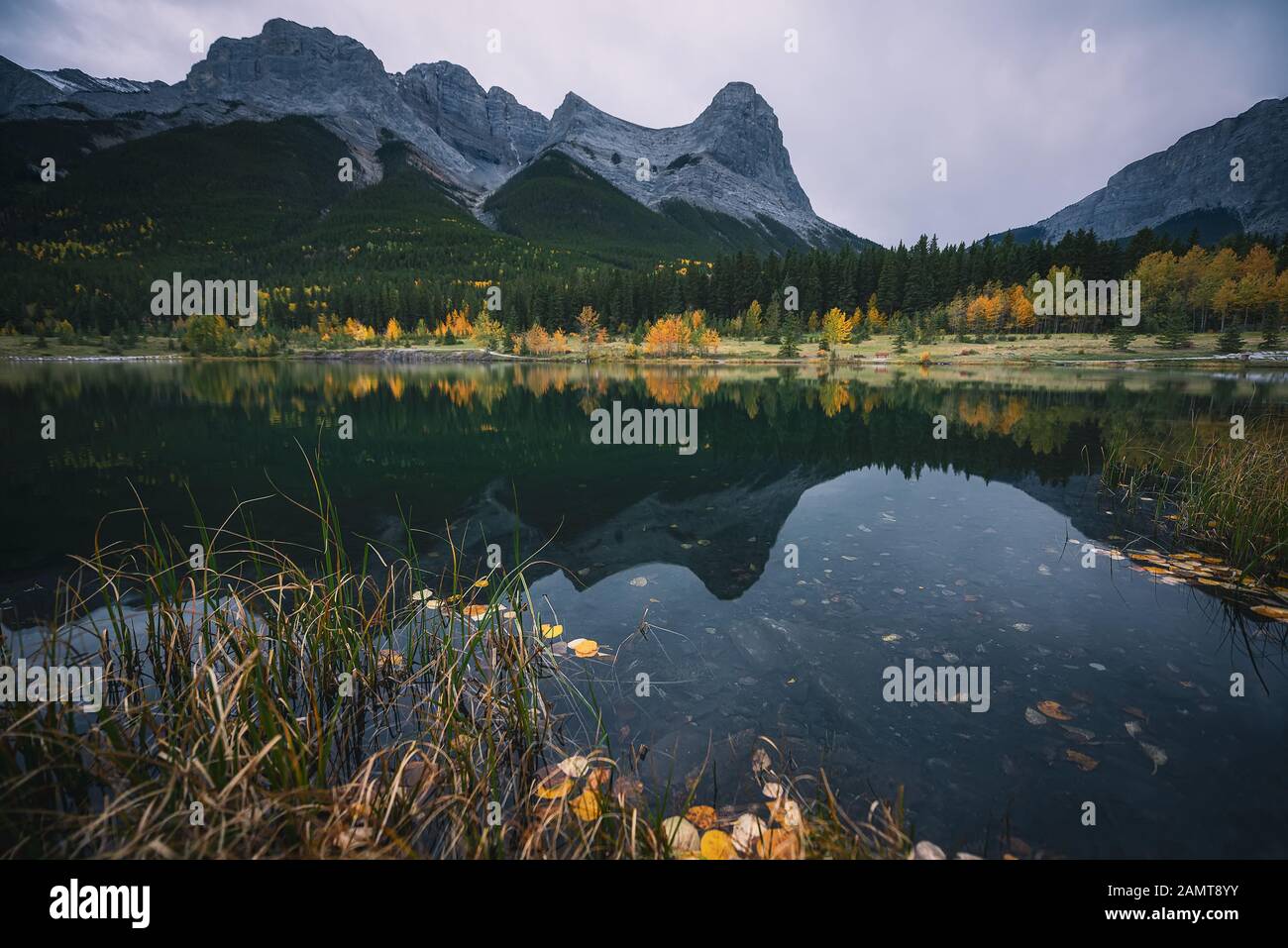 Quarry lake, Quarry Lake Park, Canmore, Alberta, Canada Stock Photo - Alamy