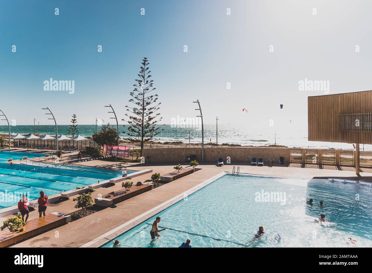 PERTH, WESTERN AUSTRALIA - January 3rd, 2020: view of Scarborough beach ...