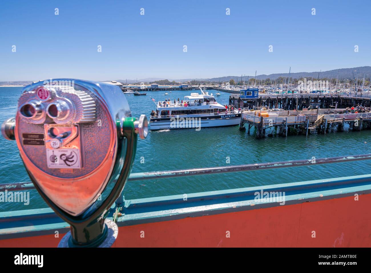View of Fisherman's Wharf from pier, Monterey Bay, Peninsula, Monterey ...