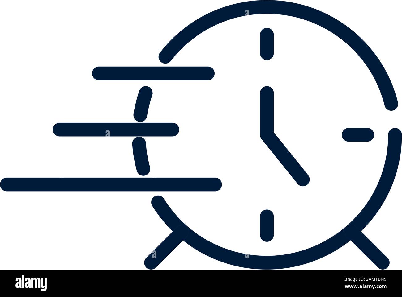 fast time clock service linear design on white background vector ...