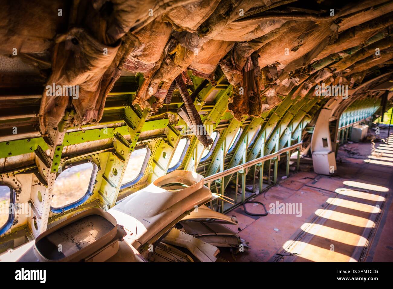 Bangkok/Thailand-06 December 2019: Bangkok airplane graveyard, window ...
