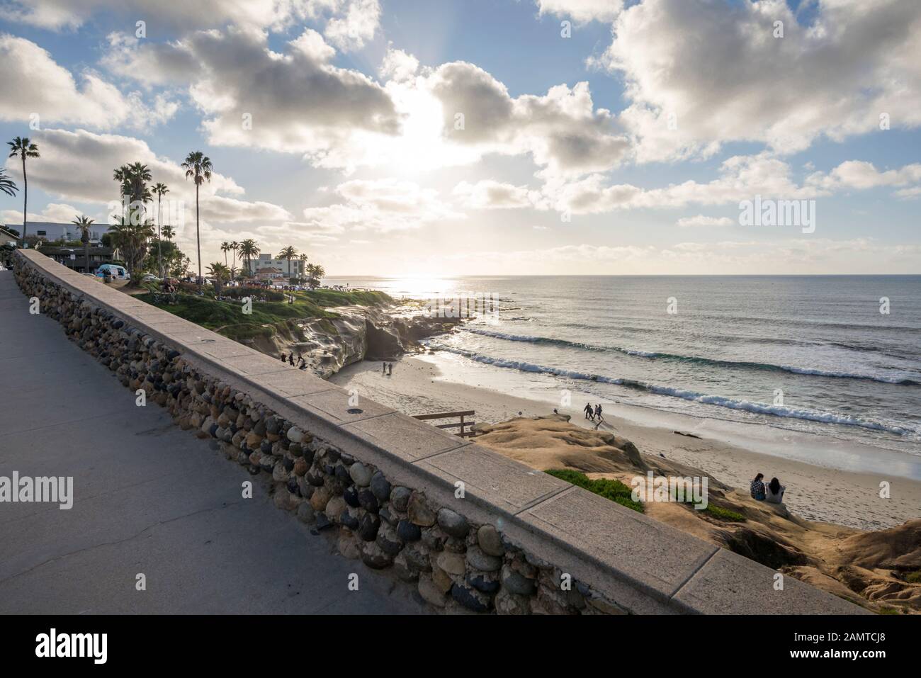 Coastal winter scene. La Jolla, California, USA. This view is from ...