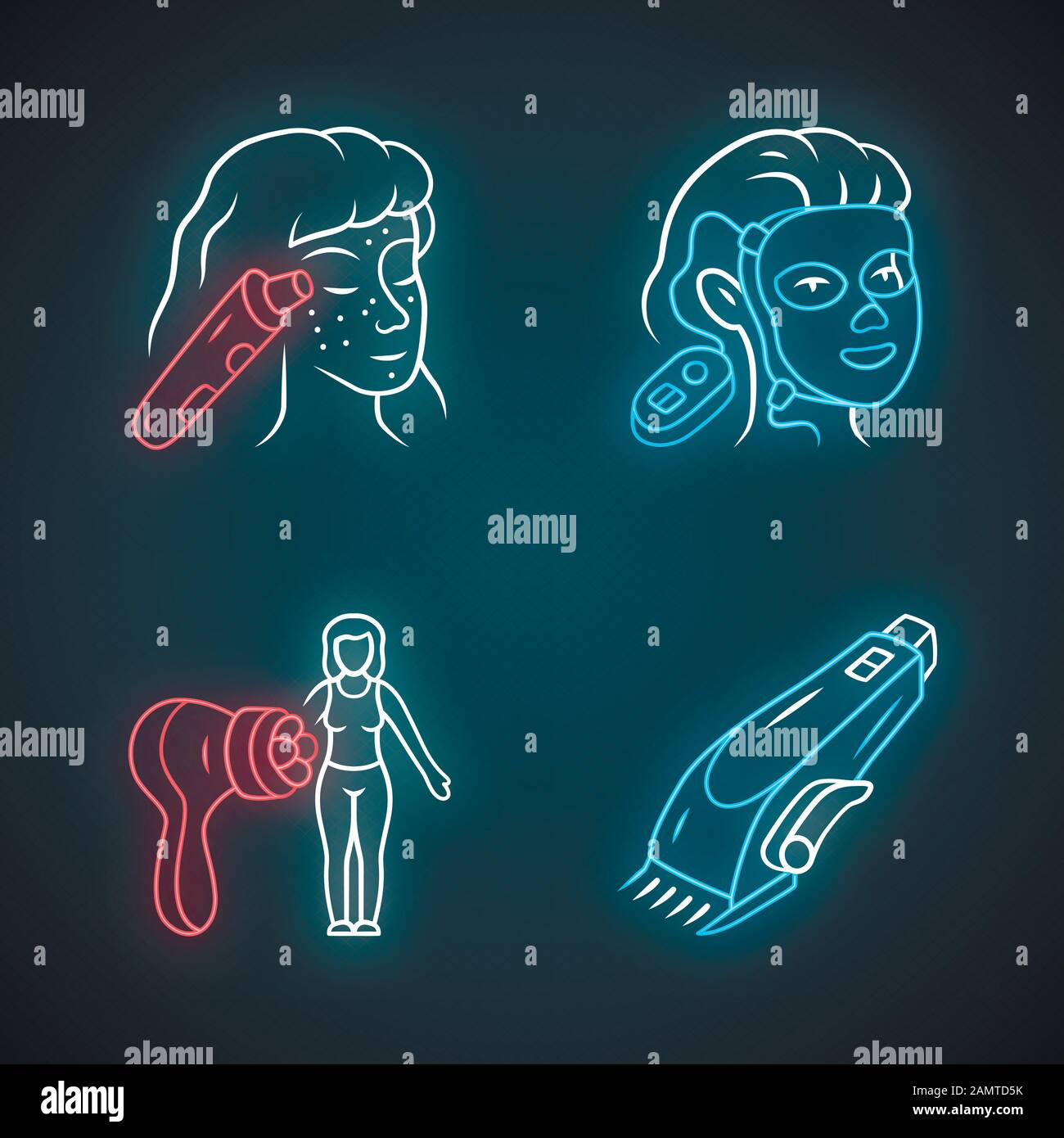 Beauty woman face laser light Stock Vector Images - Alamy