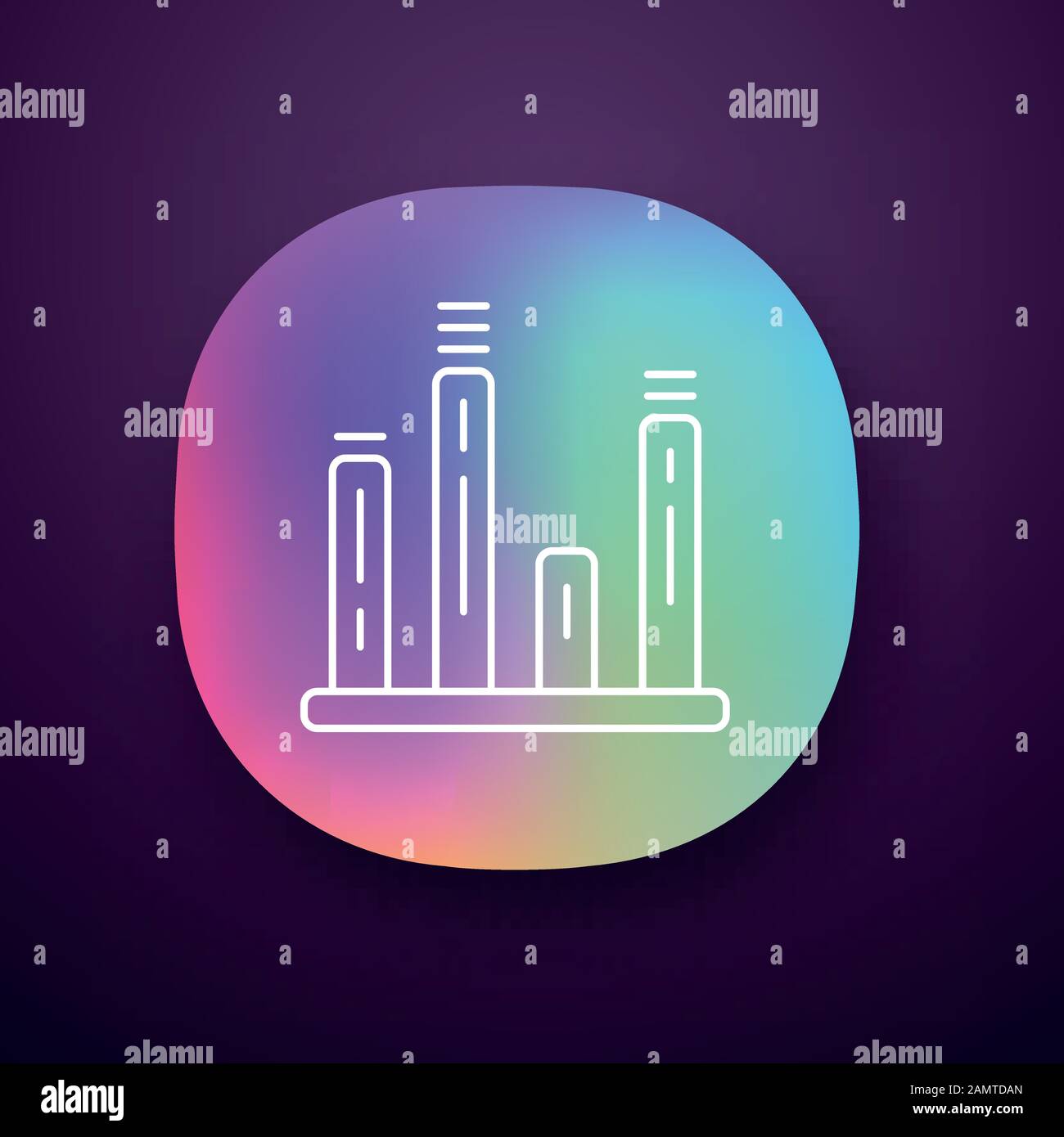 Bar Graph App Icon Diagram Line Graph Statistics Data Visualization Symbolic Representation