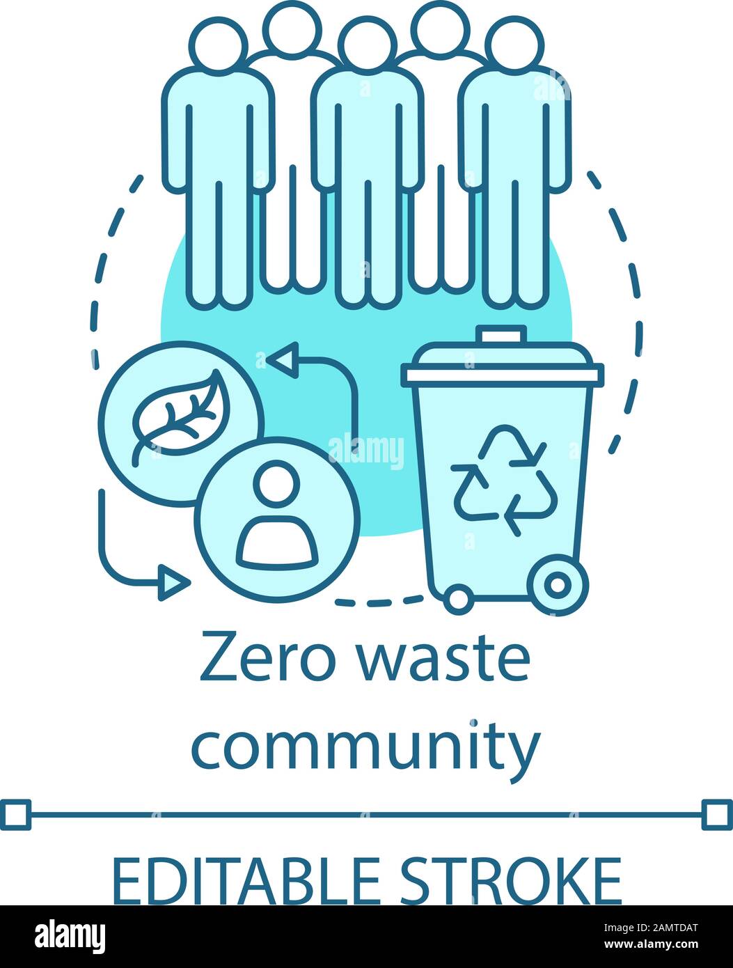Zero waste lifestyle community and eco, friendly living society concept ...