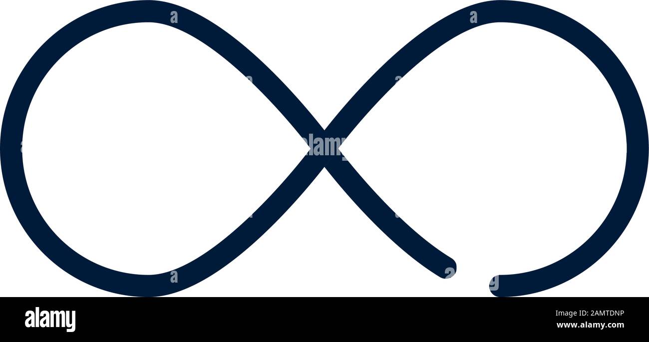 infinite time linear design icon on white background vector ...