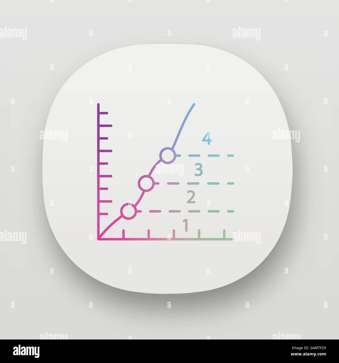 Phase diagram app icon. Limits graphical representation of substance ...