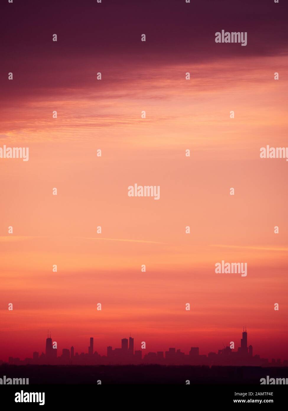 City skyline at dawn, Chicago, Illinois, USA Stock Photo - Alamy