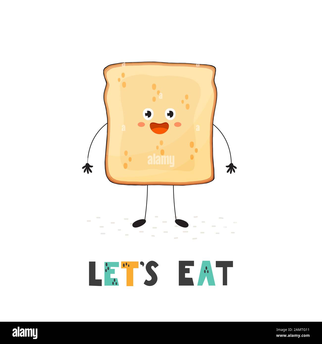 Toast bread funny Stock Vector Images - Alamy