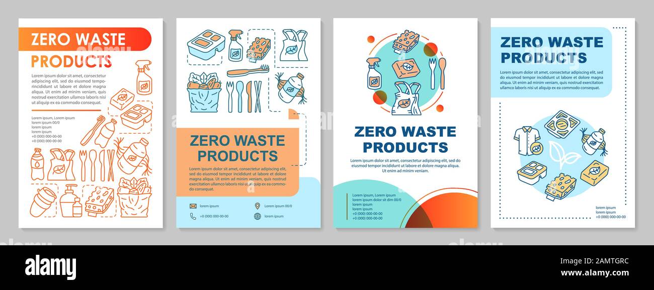 Zero waste products brochure template layout. Flyer, booklet, leaflet ...