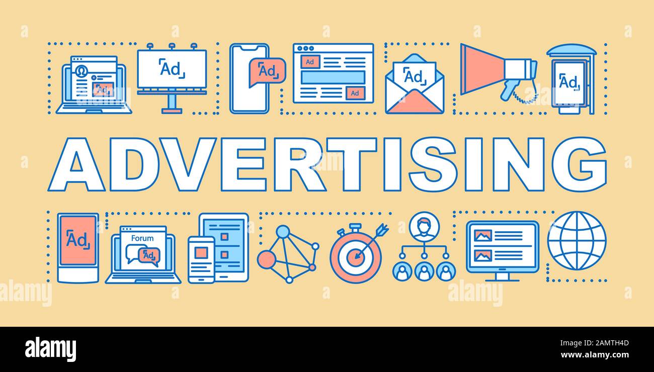 Advertising word concepts banner. Brand promotion. Digital marketing ...