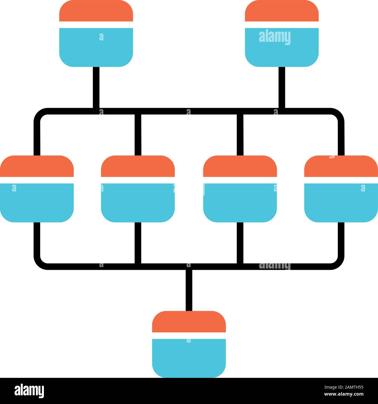 Network diagram color icon. Cluster diagram. Vertices and edges of ... Network diagram color icon. Cluster diagram. Vertices and edges of ...