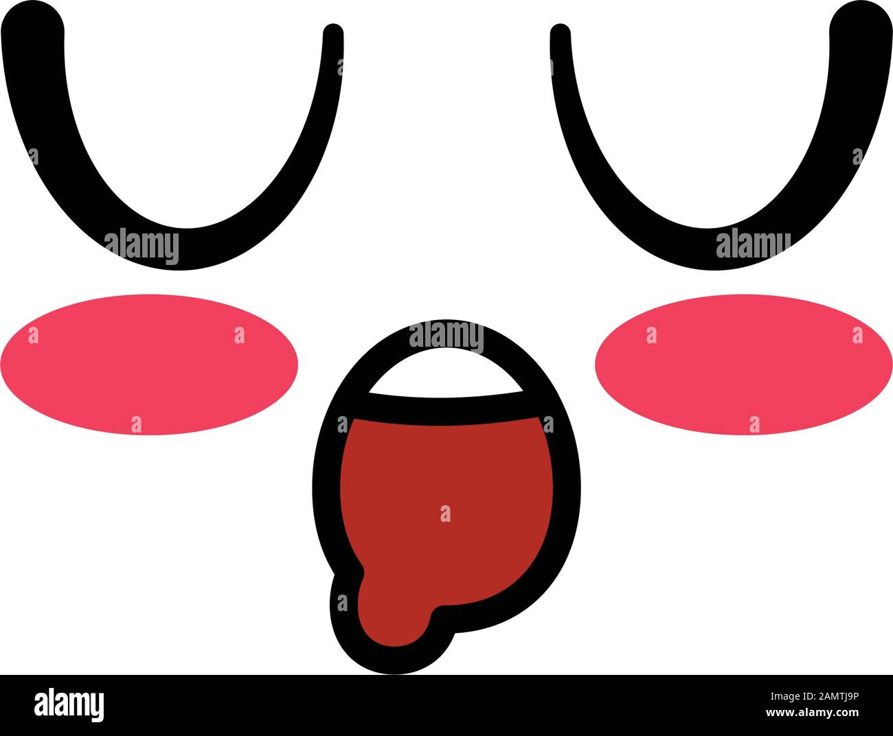 Isolated kawaii tired face cartoon vector design Stock Vector Image ...