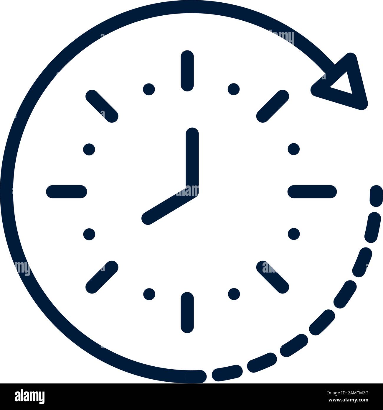 time clock timer hour arrow linear design on white background vector ...