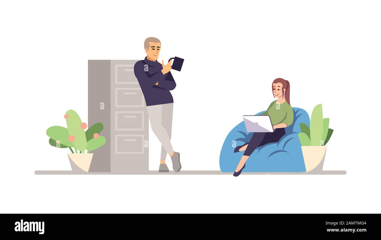 Worker talking to employer Stock Vector Images - Alamy