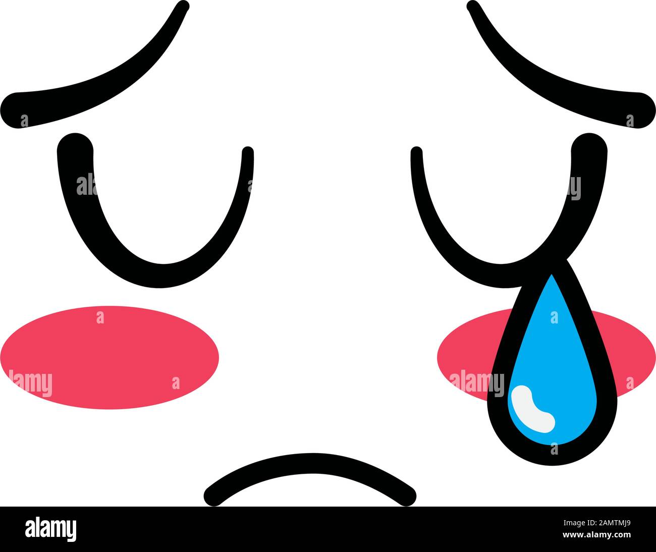 Isolated weeping happy face cartoon vector design Stock Vector Image ...