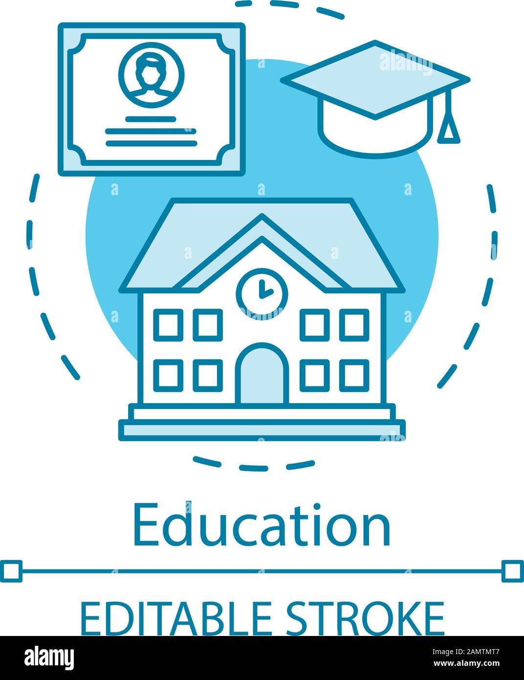 Children graduation line Stock Vector Images - Alamy