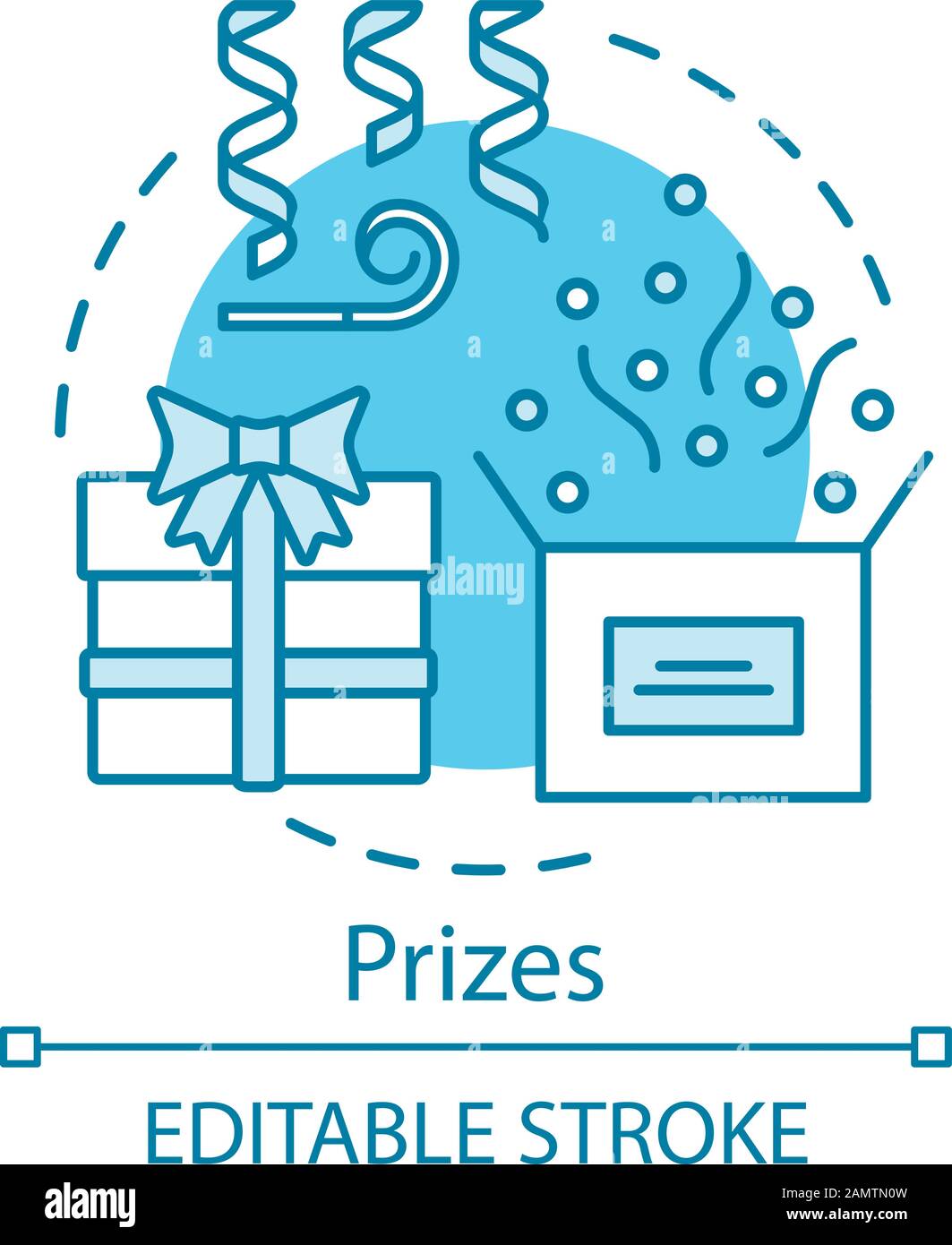 Referral prizes concept icon. Marketing search idea thin line ...
