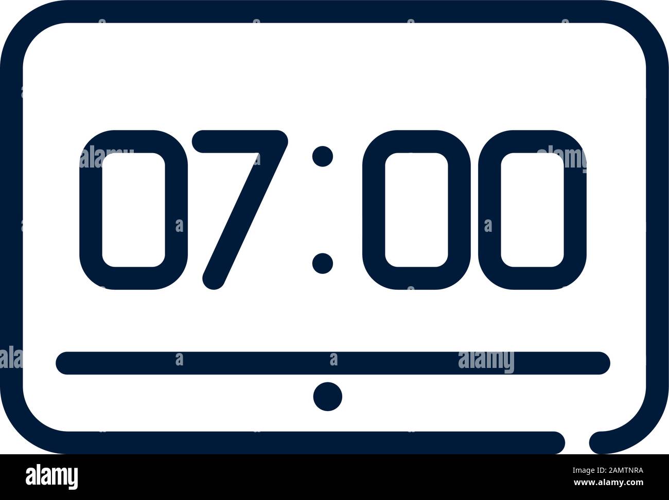 time digital clock timer hour linear design on white background vector ...