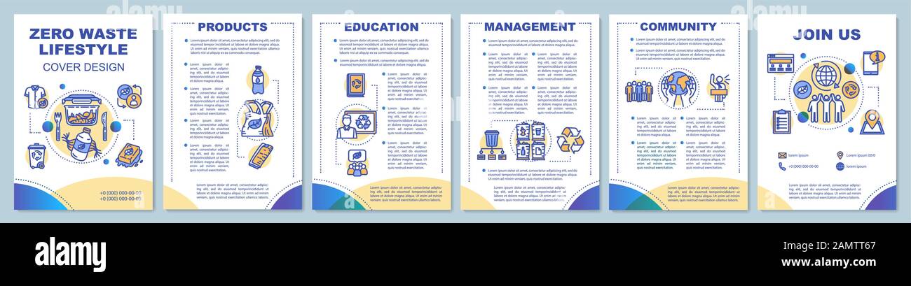 Zero waste lifestyle brochure template layout. Flyer, booklet, leaflet ...