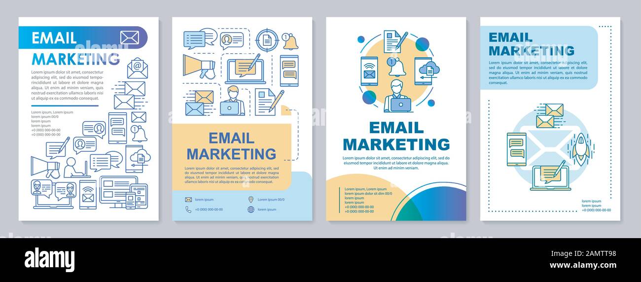 Email marketing brochure template layout. Mass mailing, ads. Flyer ...