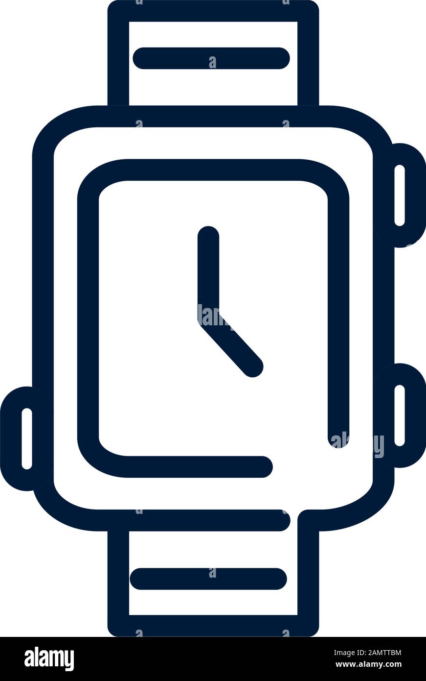 time watch fashion trendy linear design on white background vector ...