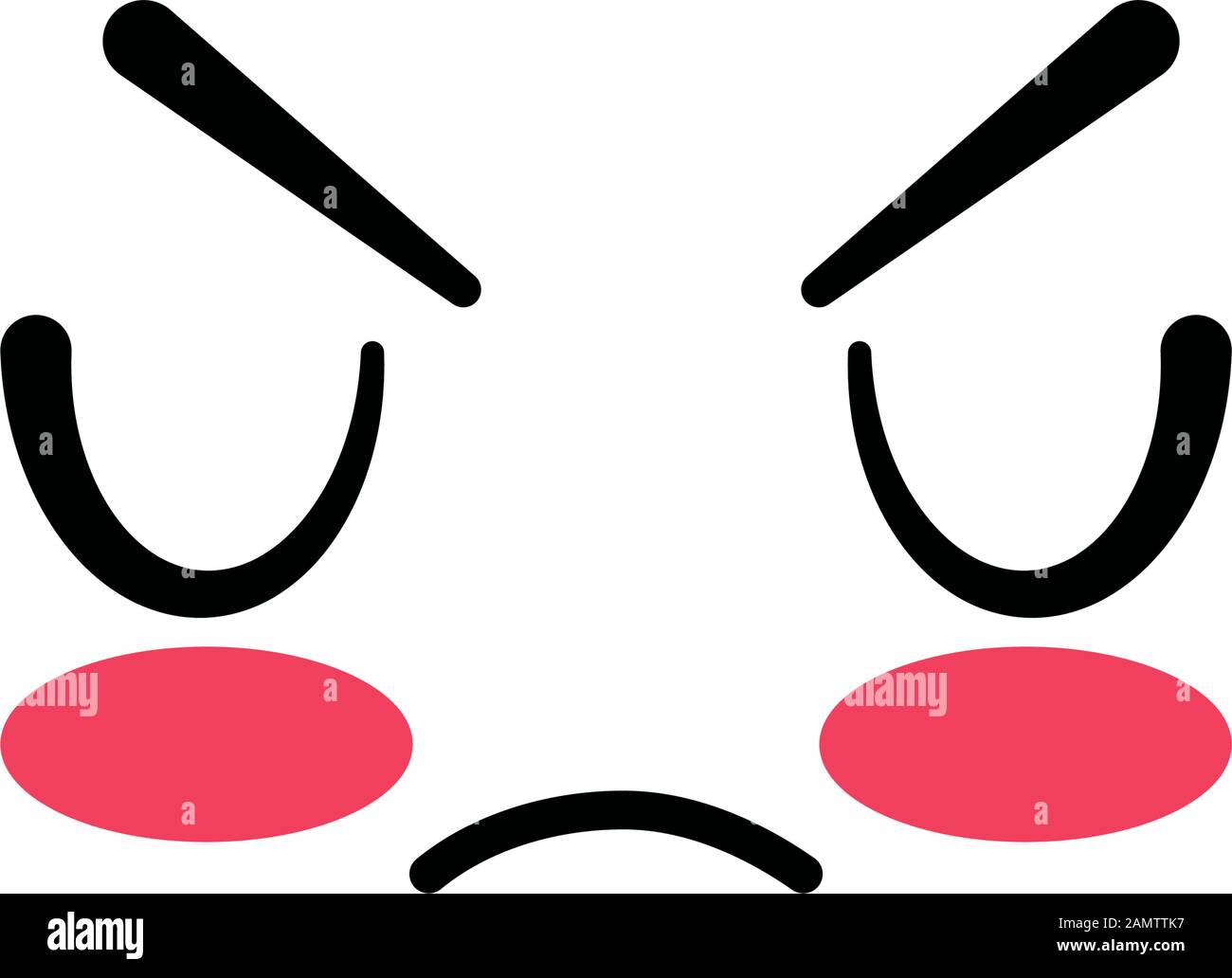 Cute Mad Face Cartoon