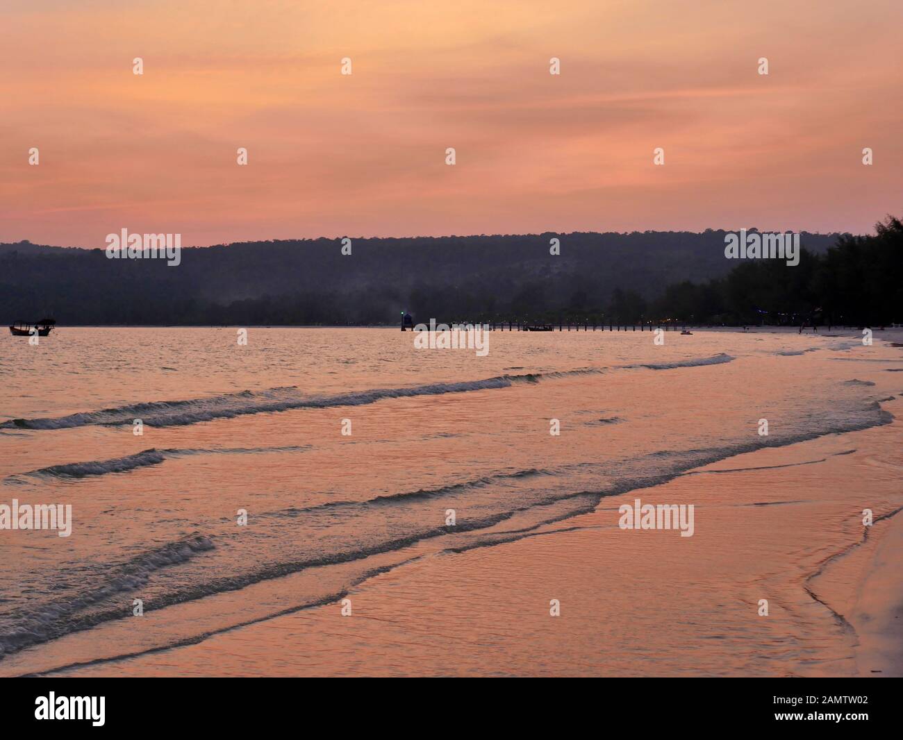Sunset on Koh Rong Island, Cambodia Stock Photo - Alamy