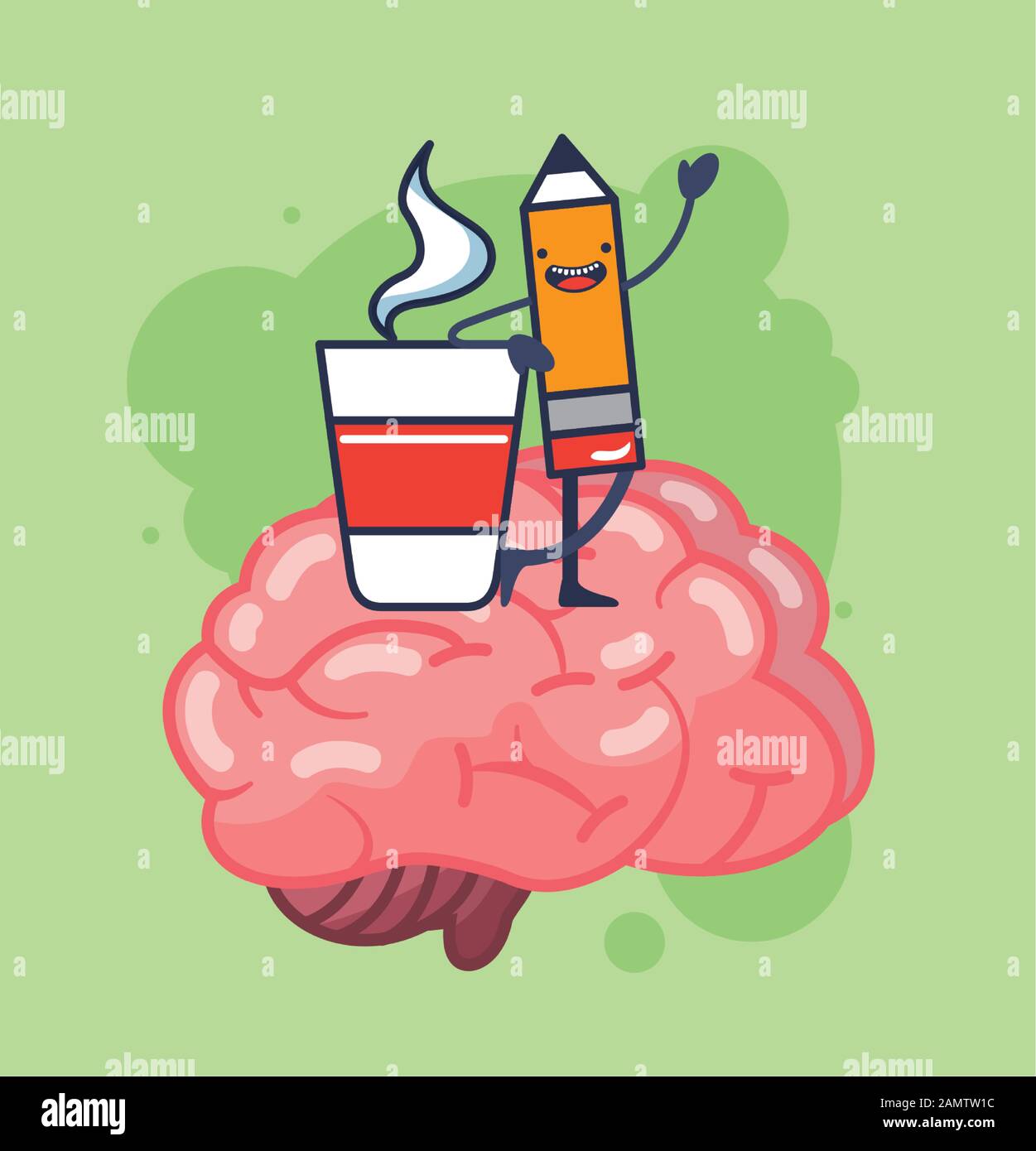 Detailed brain diagram Stock Vector Images - Alamy