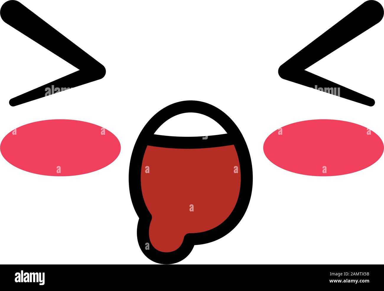 Isolated kawaii screamer face cartoon vector design Stock Vector Image ...