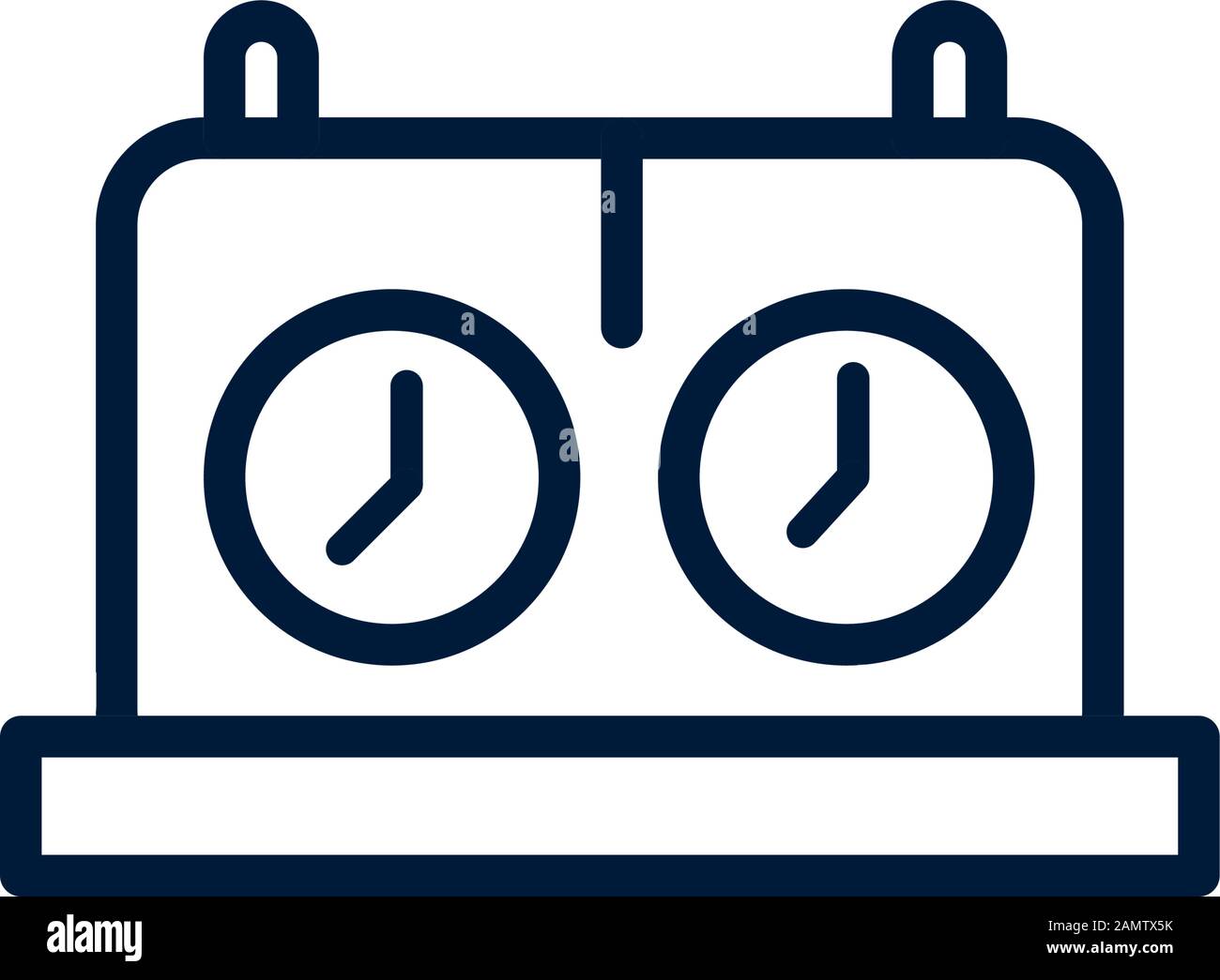 time chess clock linear design on white background vector illustration Stock Vector Image & Art ...