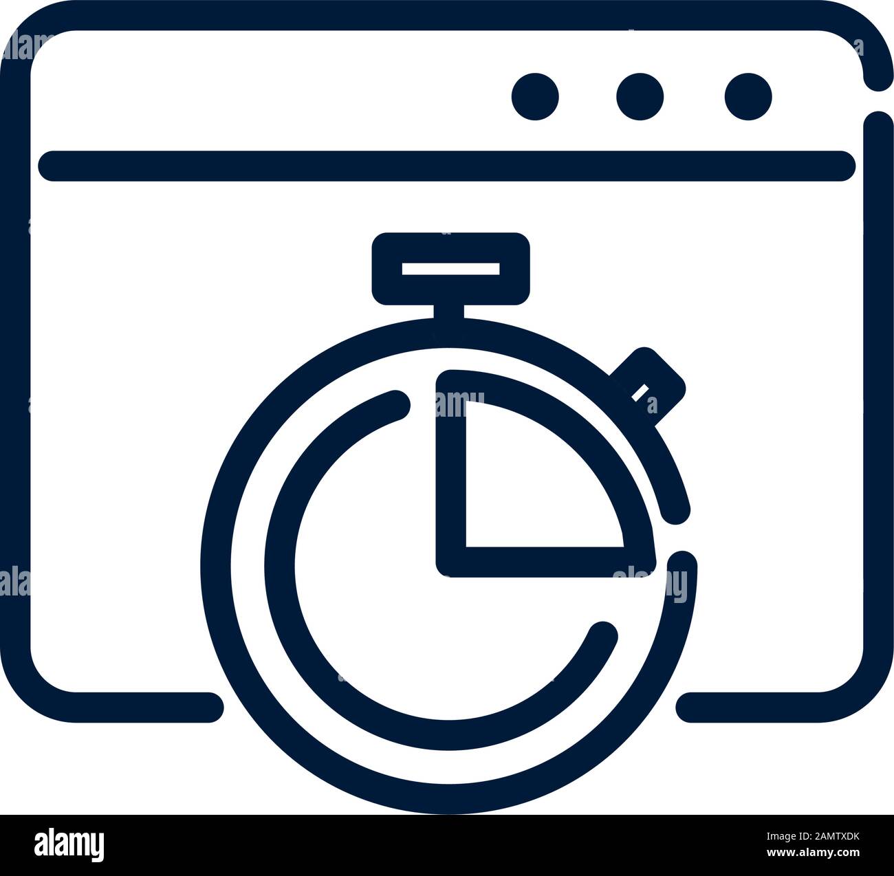 time clock stopwatch speed website linear design on white background ...